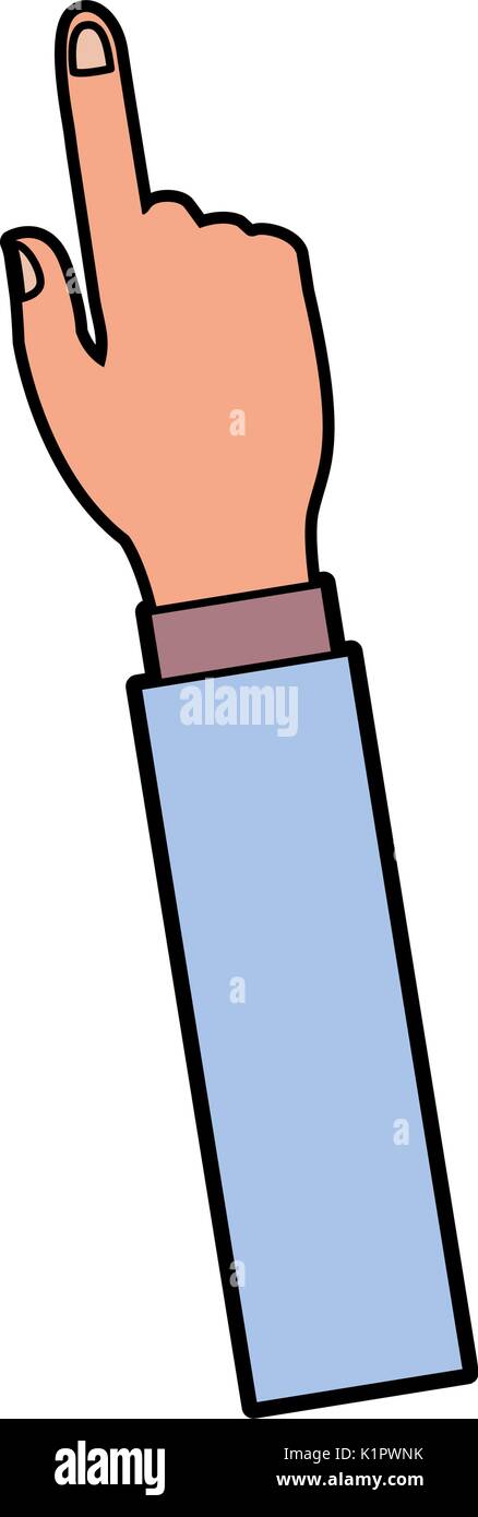 hand with index finger pointing up icon vector illustration Stock ...