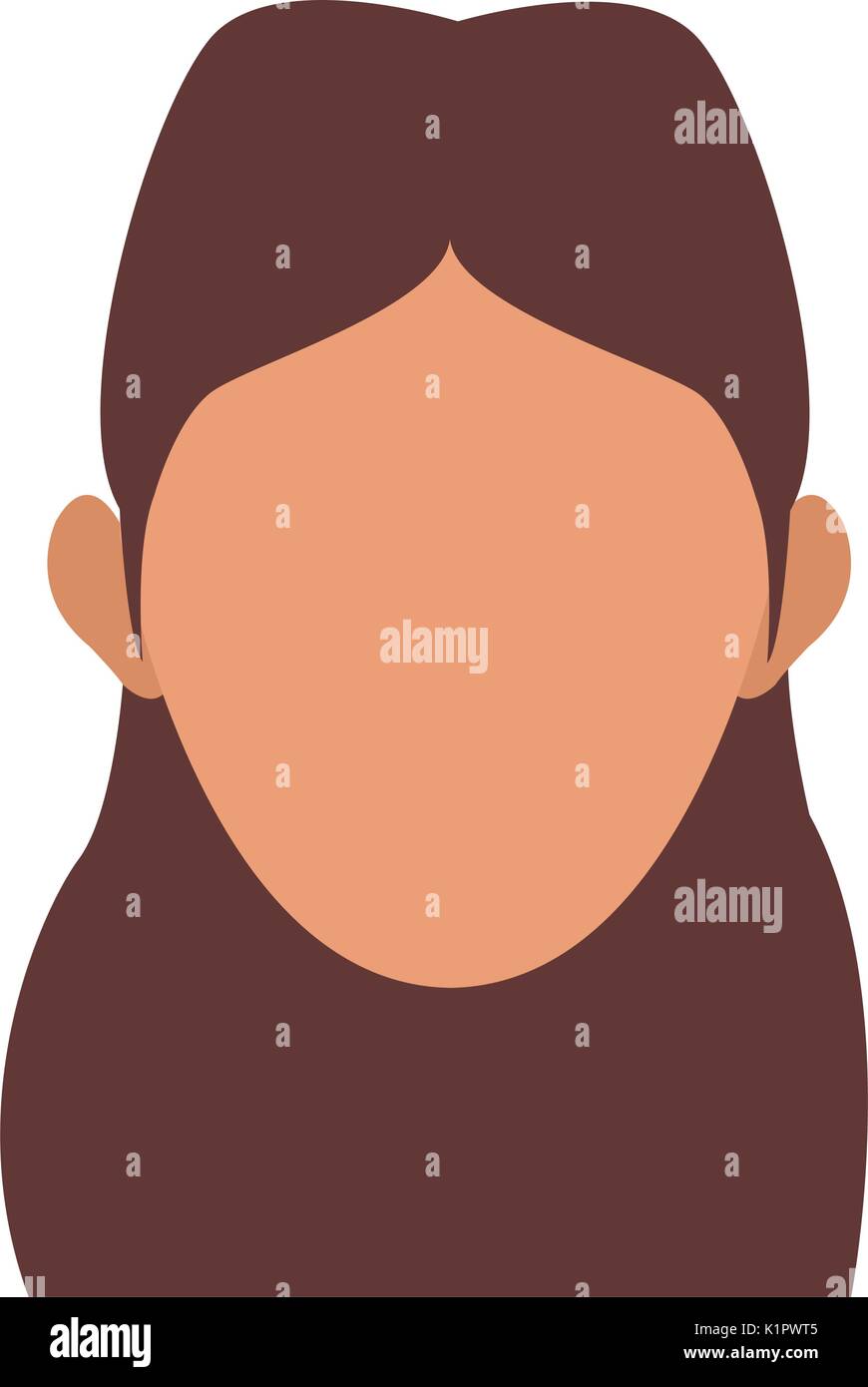 character woman head person image vector illustration Stock Vector ...