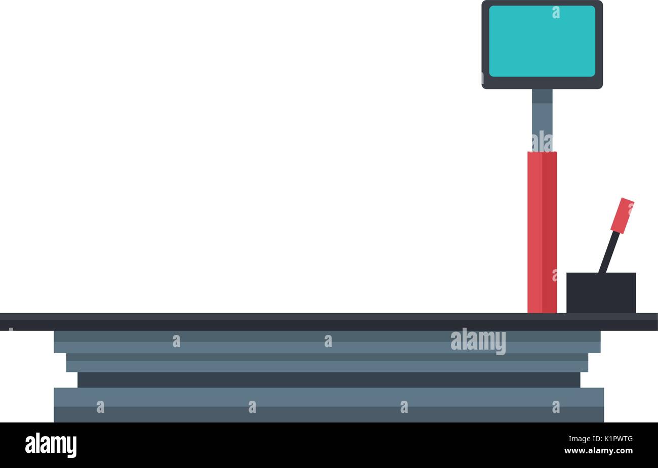 weight scale delivery boxes equipment cargo vector illustration Stock ...