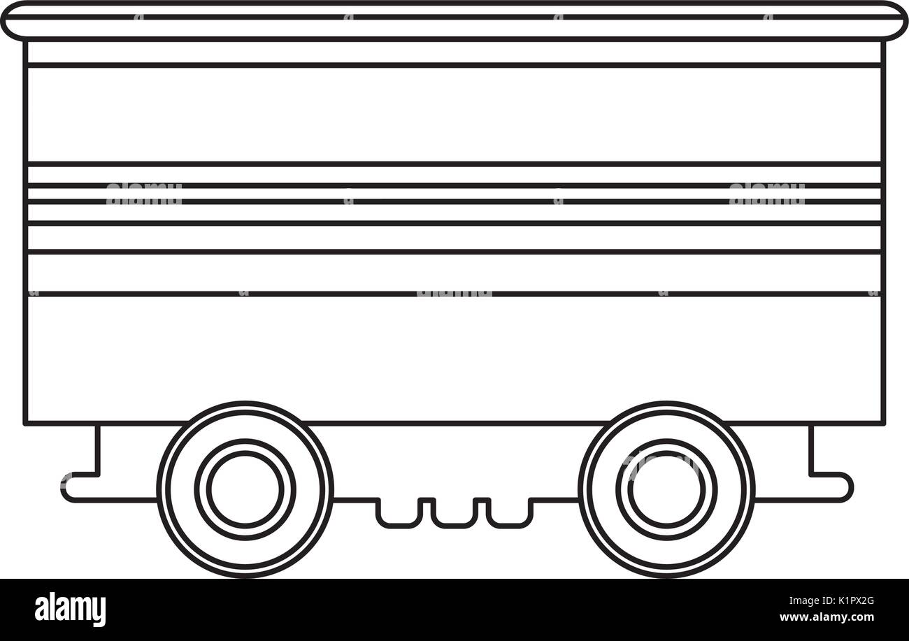 train cargo car container logistics heavy transport vector illustration ...