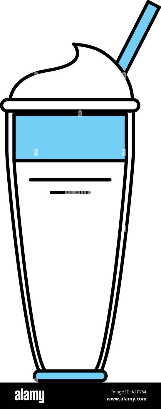 Flat line monocromatic glass over white background vector illustration ...