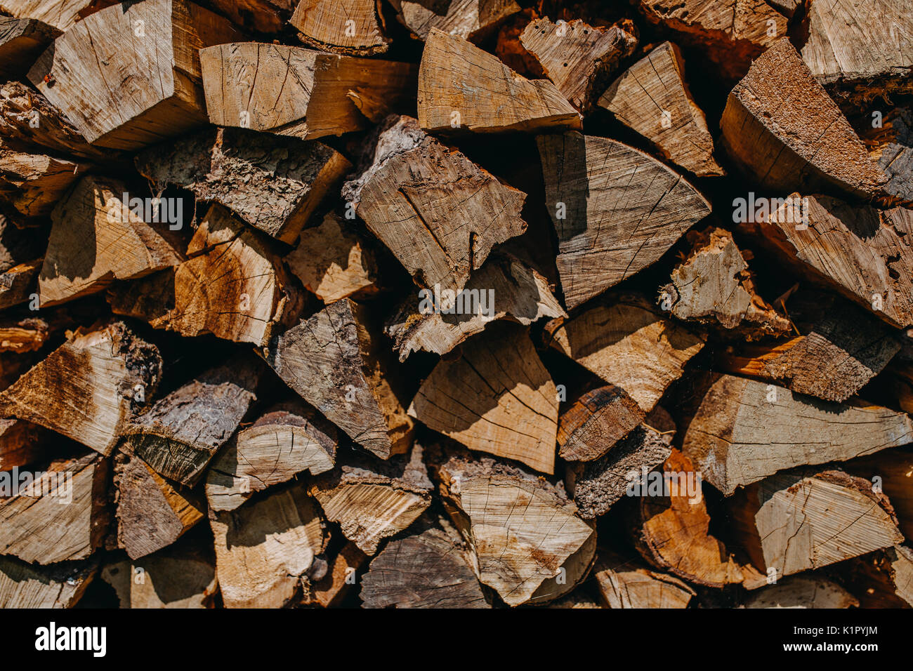 stack of firewood background Stock Photo - Alamy