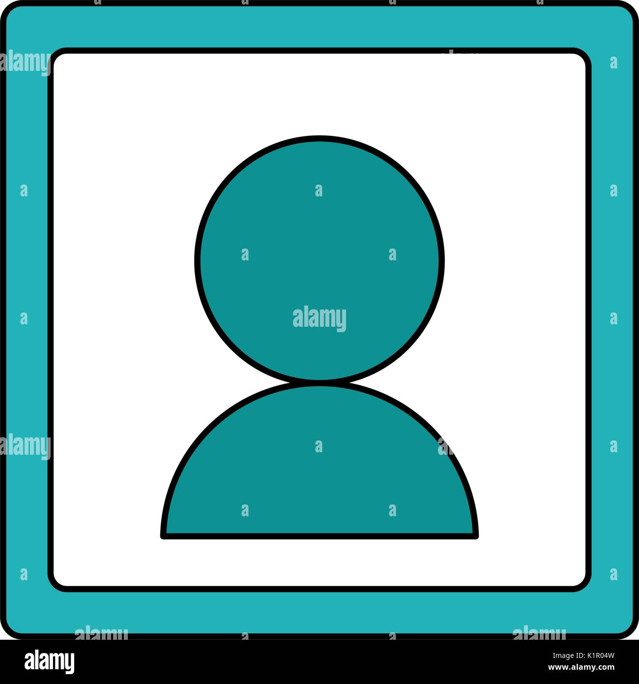user pictogram in frame icon image vector illustration design Stock ...