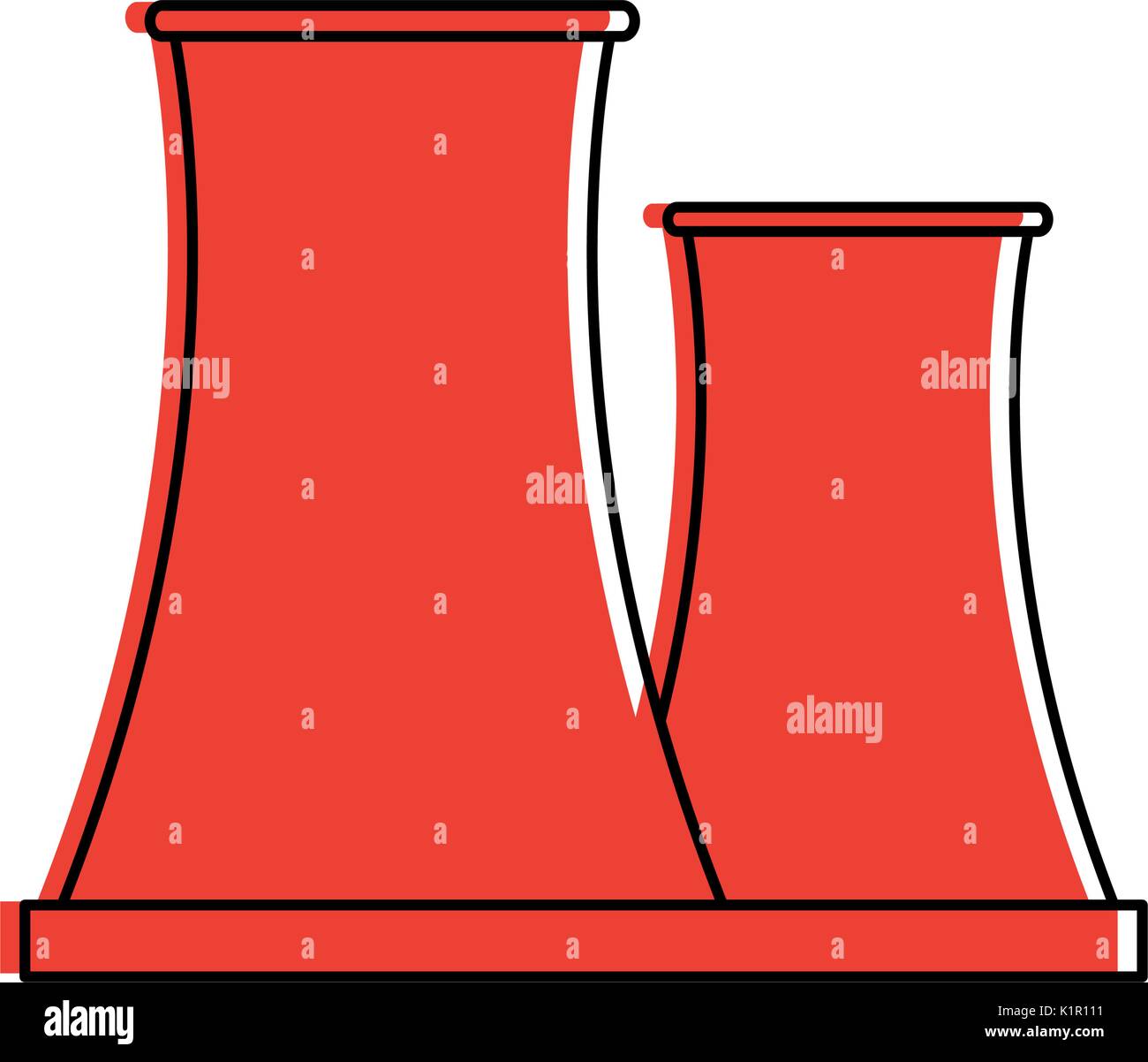 nuclear plant icon image vector illustration design orange color Stock ...