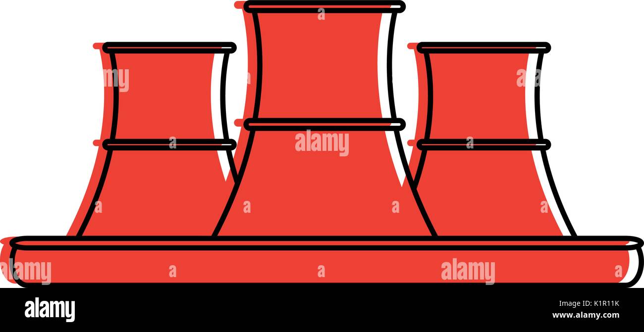 nuclear plant icon image vector illustration design orange color Stock ...