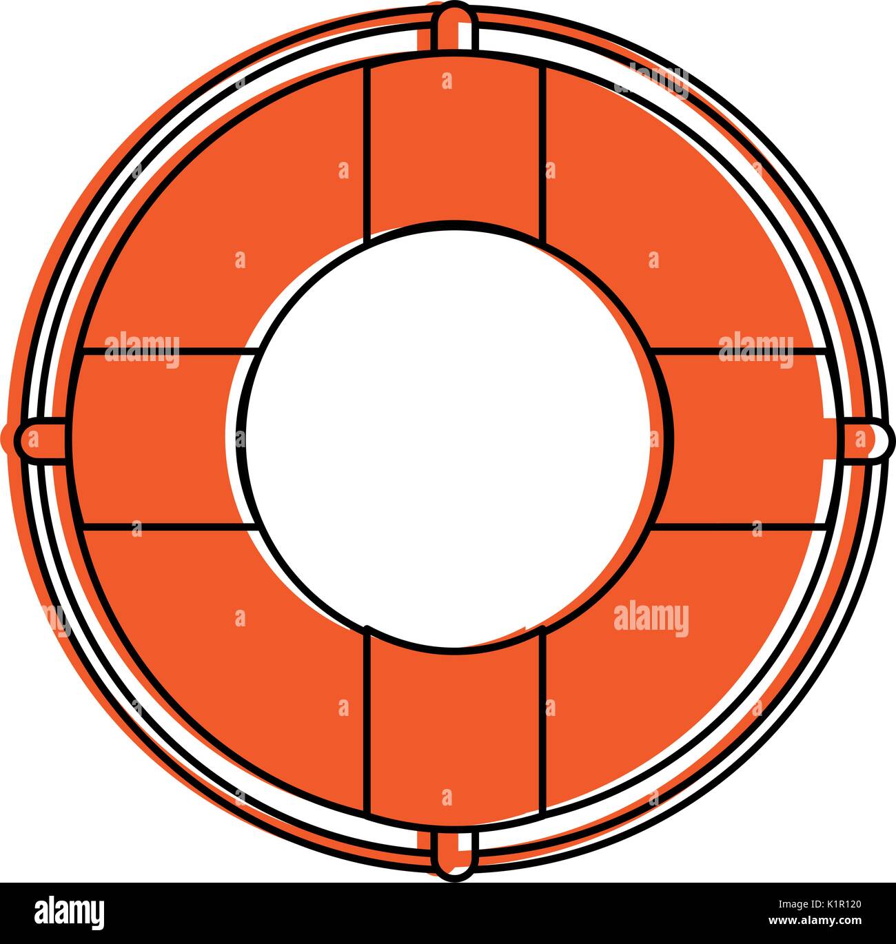 life preserver icon image vector illustration design orange color Stock ...