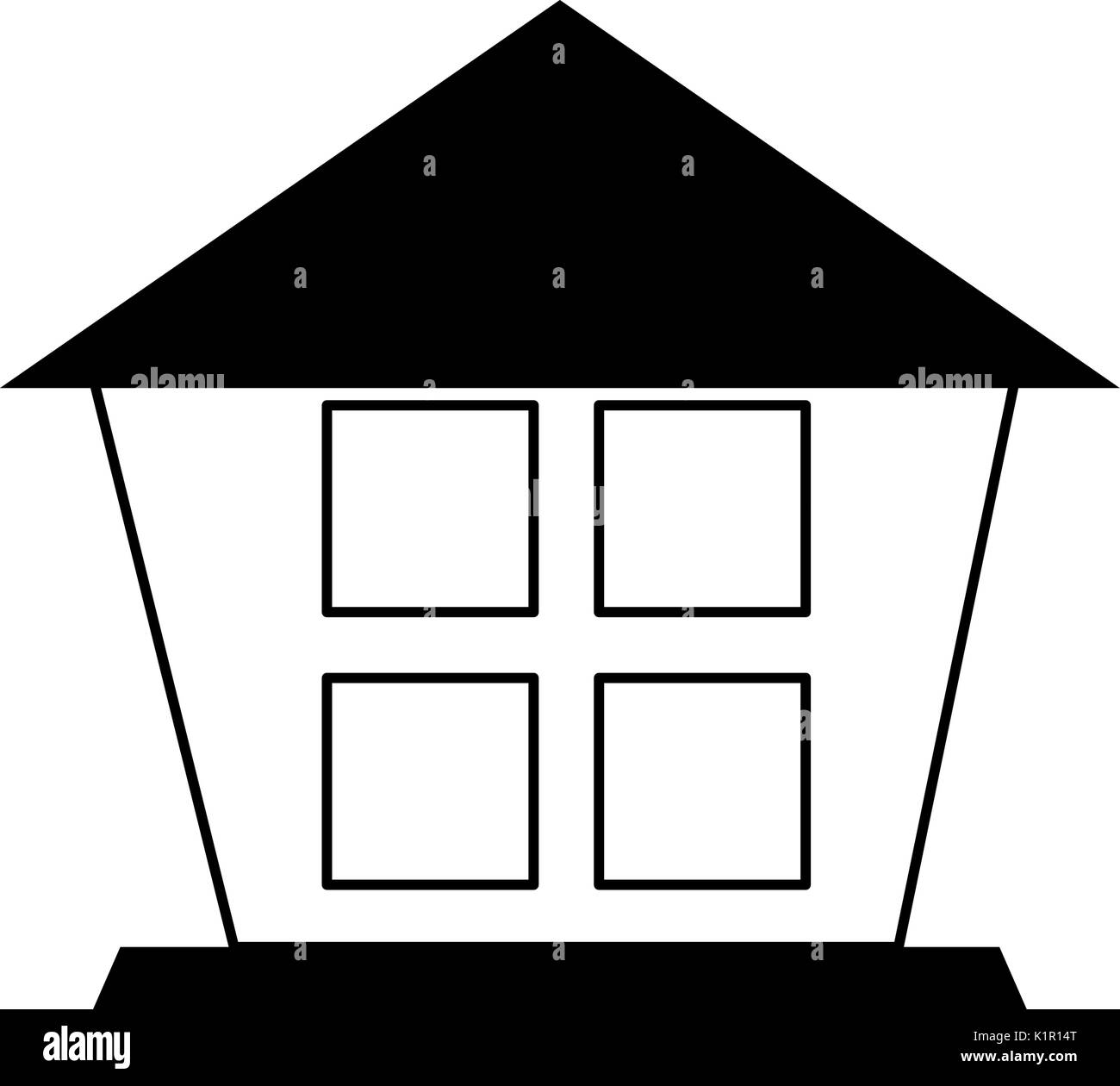 house or home pictogram icon image vector illustration design black and ...