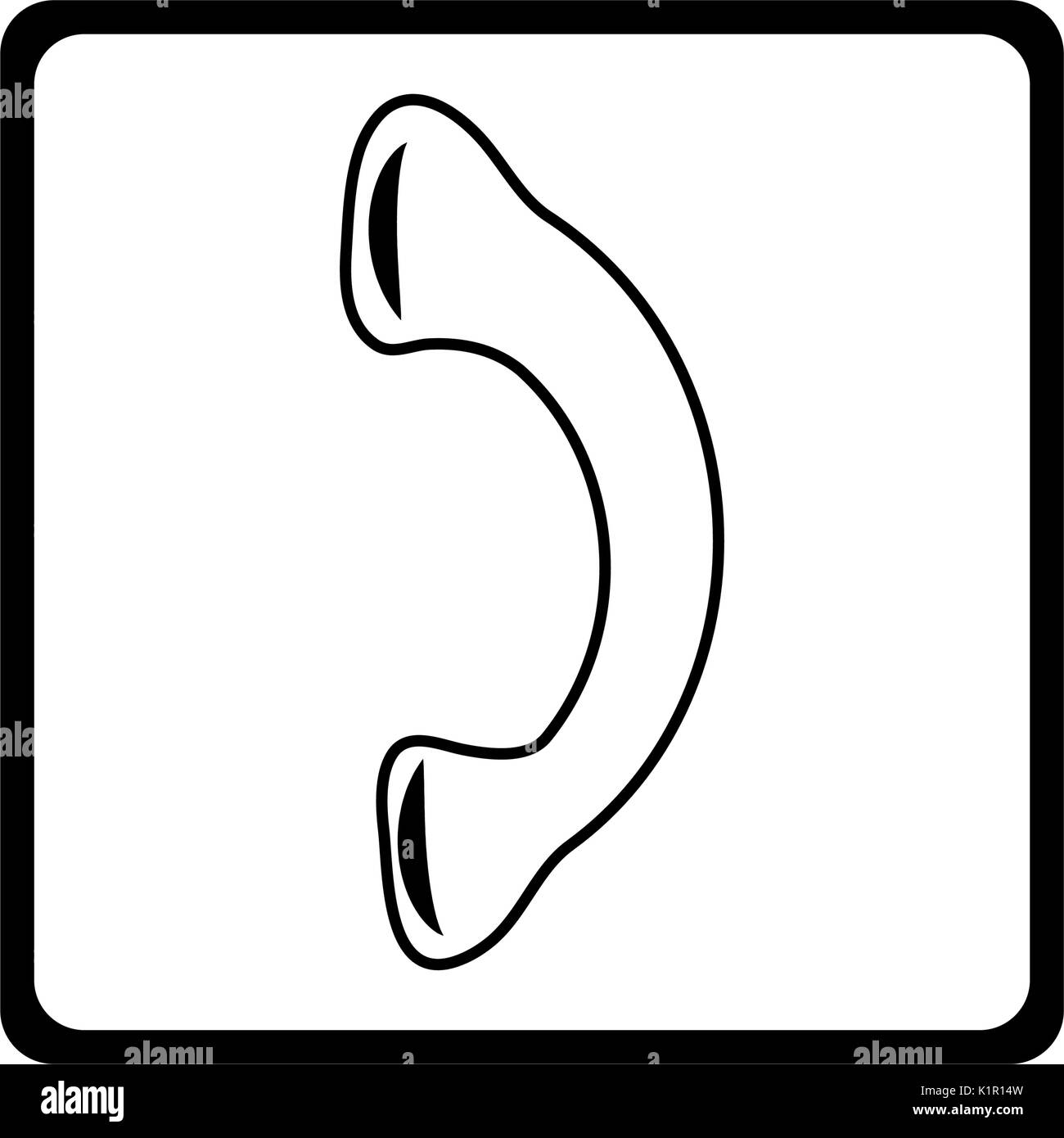 phone emblem icon image vector illustration design black and white ...
