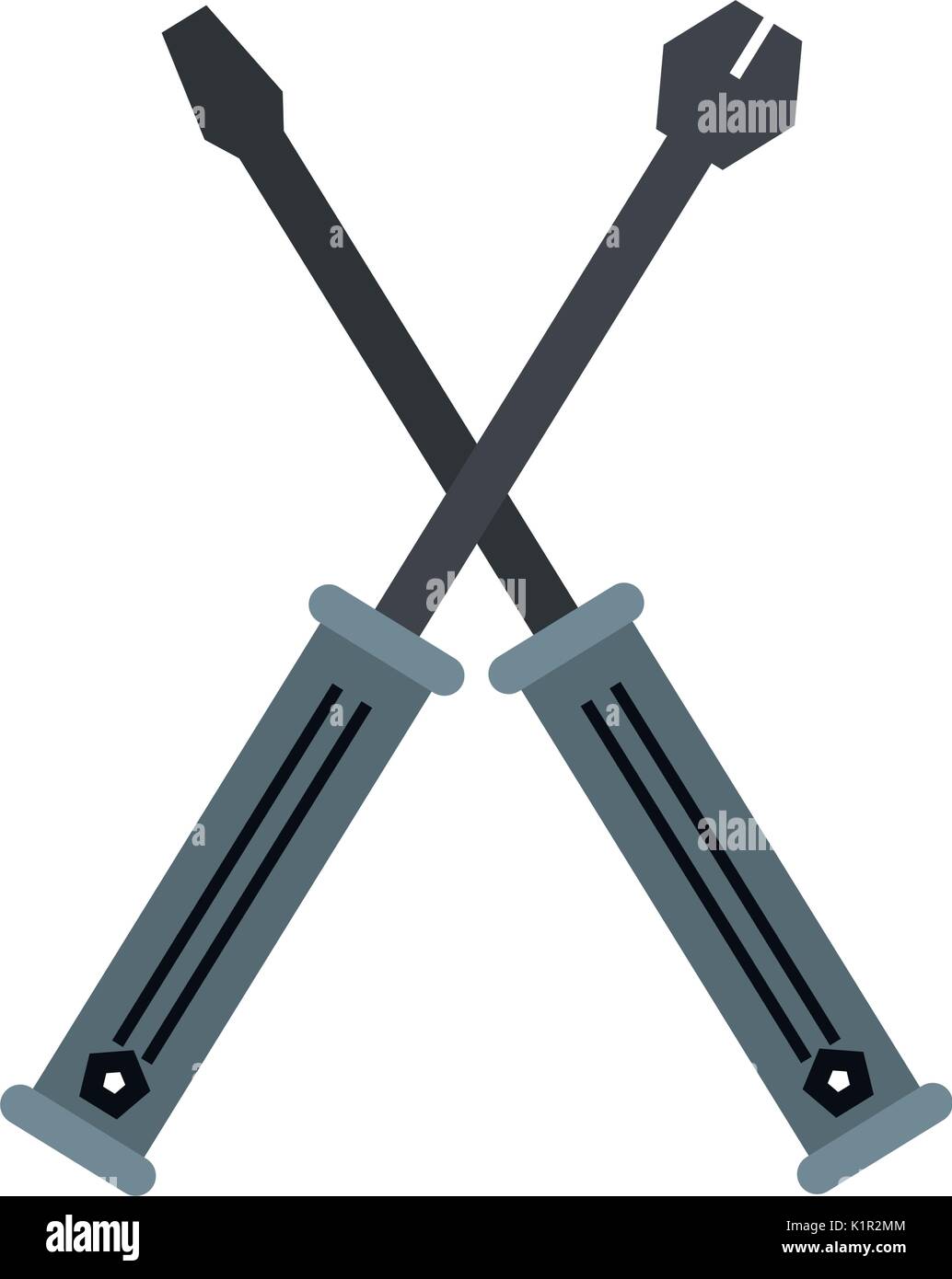 crossed wrench and screwdriver tools icon image Stock Vector Image ...