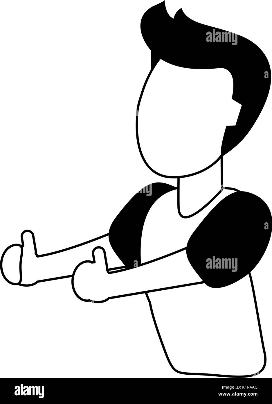 Thumbs up boy business man Cut Out Stock Images & Pictures - Alamy