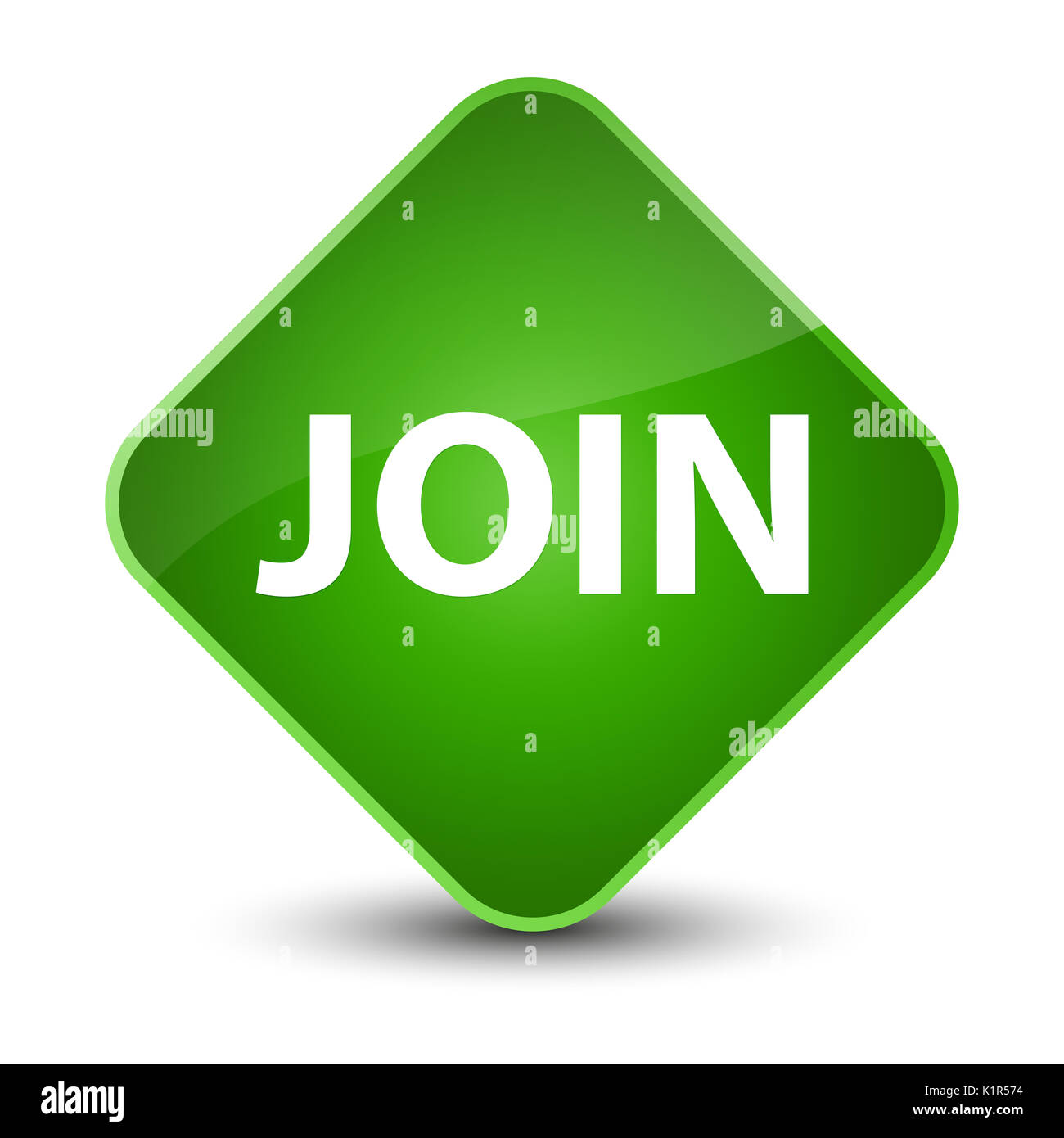 Join isolated on elegant green diamond button abstract illustration ...