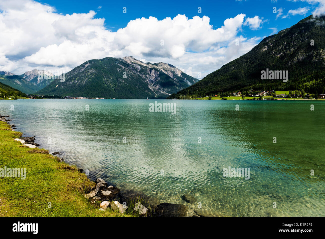 The beautiful Lake Achen. The highest lake in the Austrian Tyrol and ...