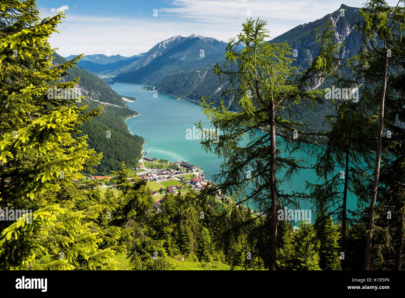 The beautiful Lake Achen. The highest lake in the Austrian Tyrol and ...