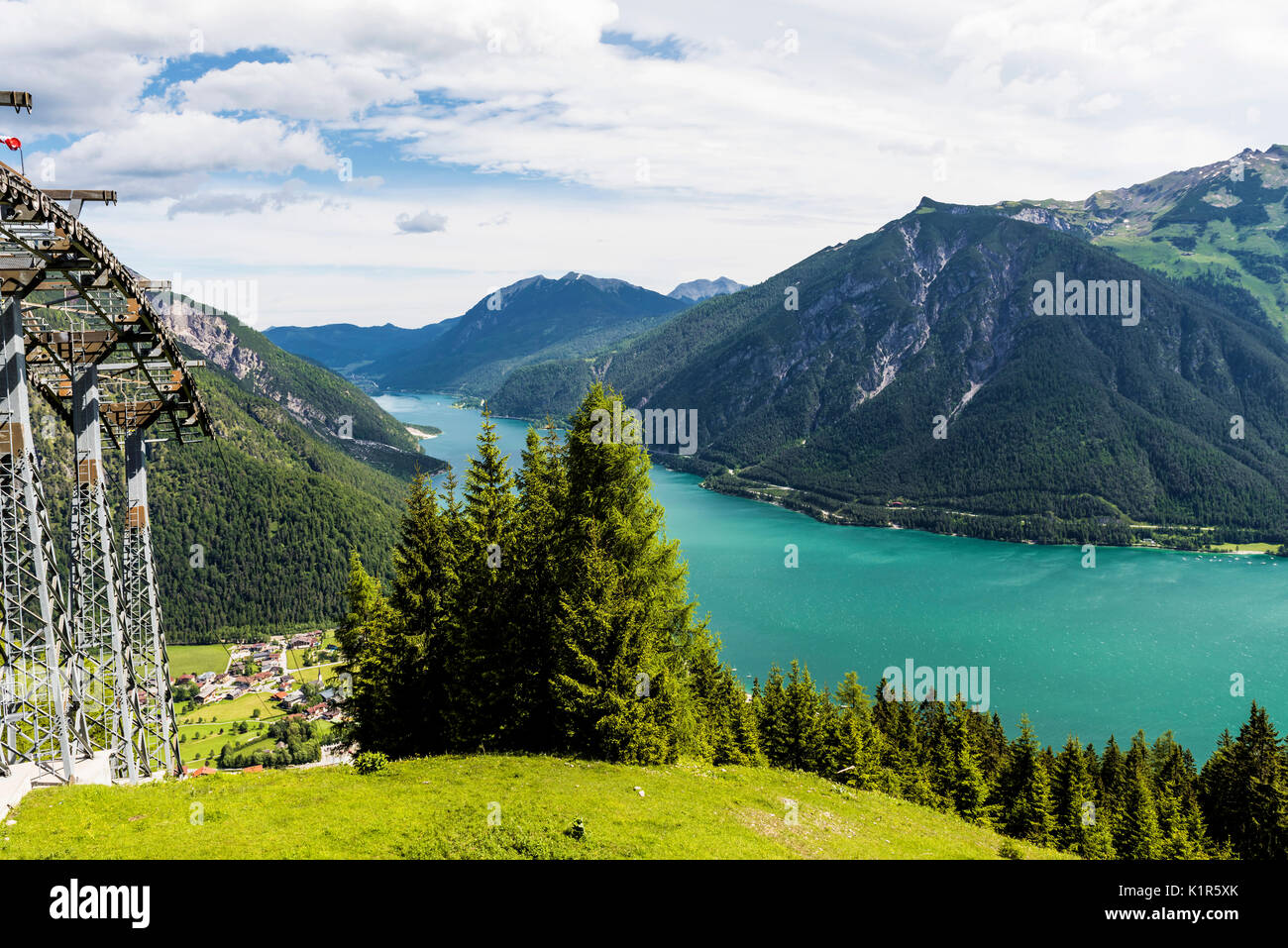 The beautiful Lake Achen. The highest lake in the Austrian Tyrol and ...