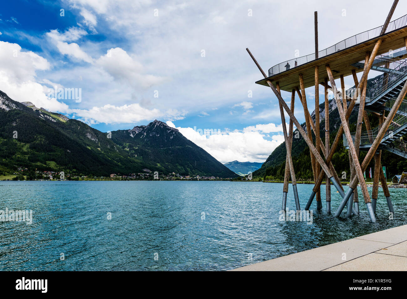 The beautiful Lake Achen. The highest lake in the Austrian Tyrol and ...