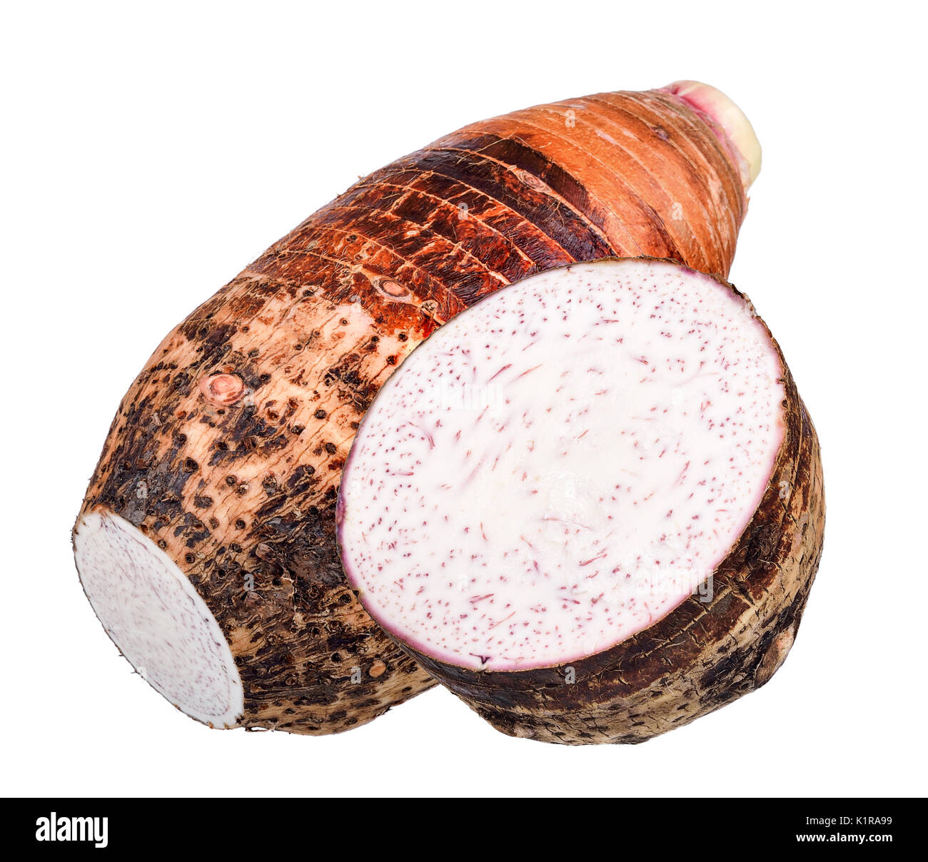 Taro isolated on the white background Stock Photo - Alamy
