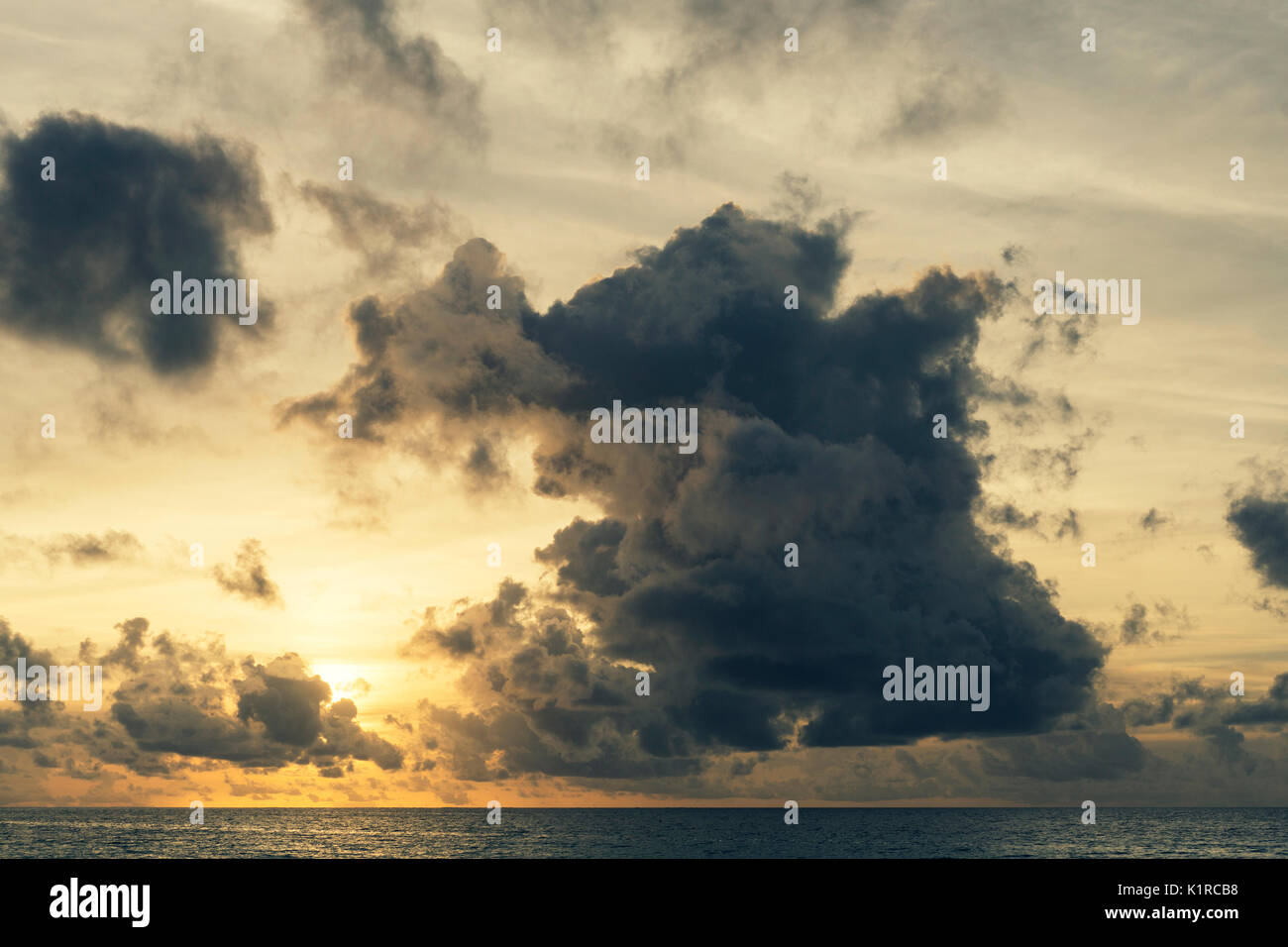 Dramatic sunset sky with clouds Stock Photo - Alamy