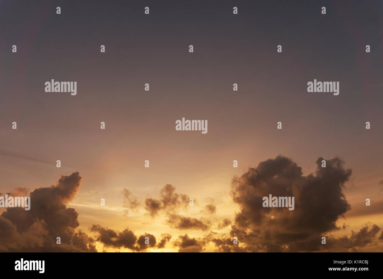 Dramatic sunset sky with clouds Stock Photo - Alamy