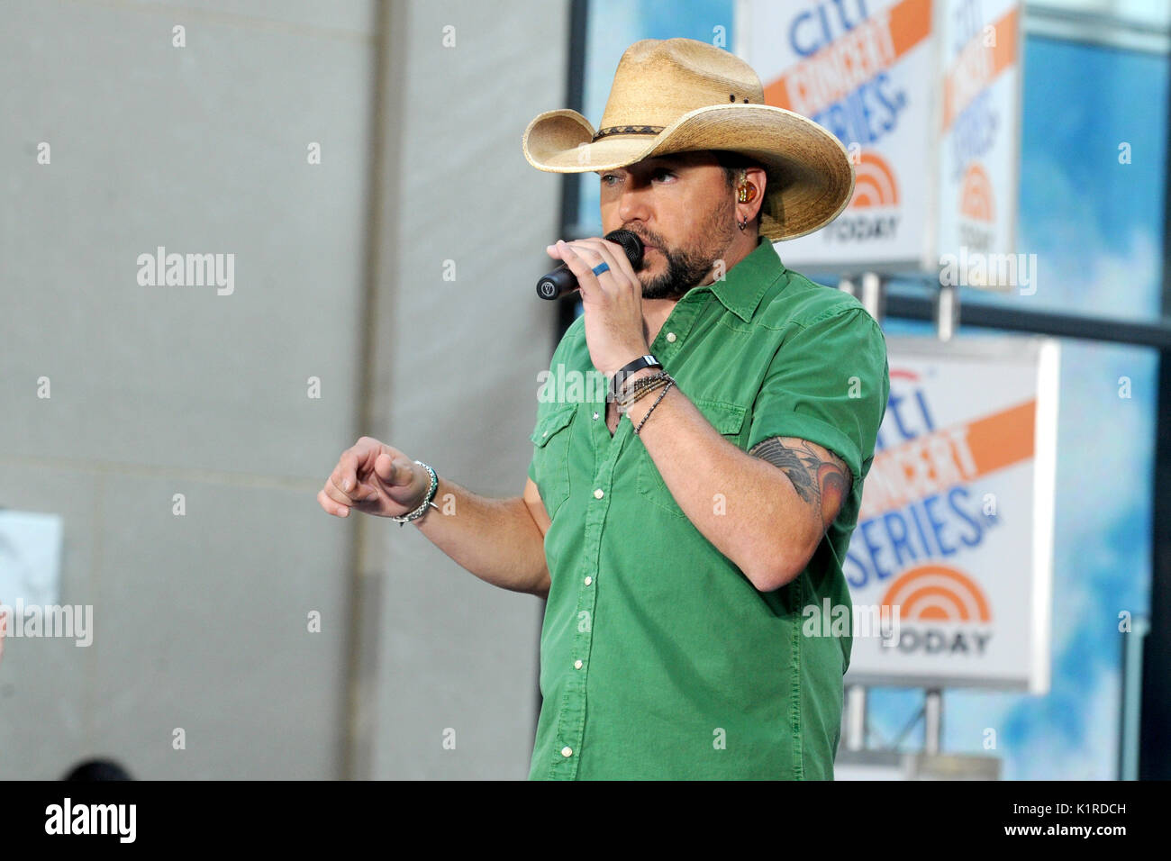 Jason Aldean performs live on stage at 'NBC Today Show Citi Concert ...