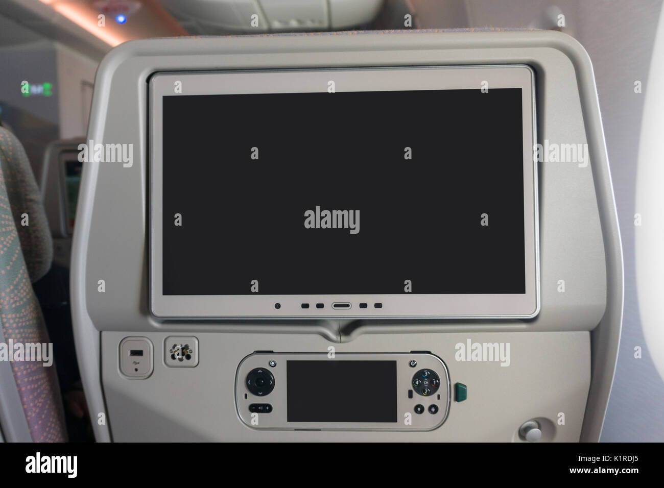 Airplane screen chair hi-res stock photography and images - Alamy