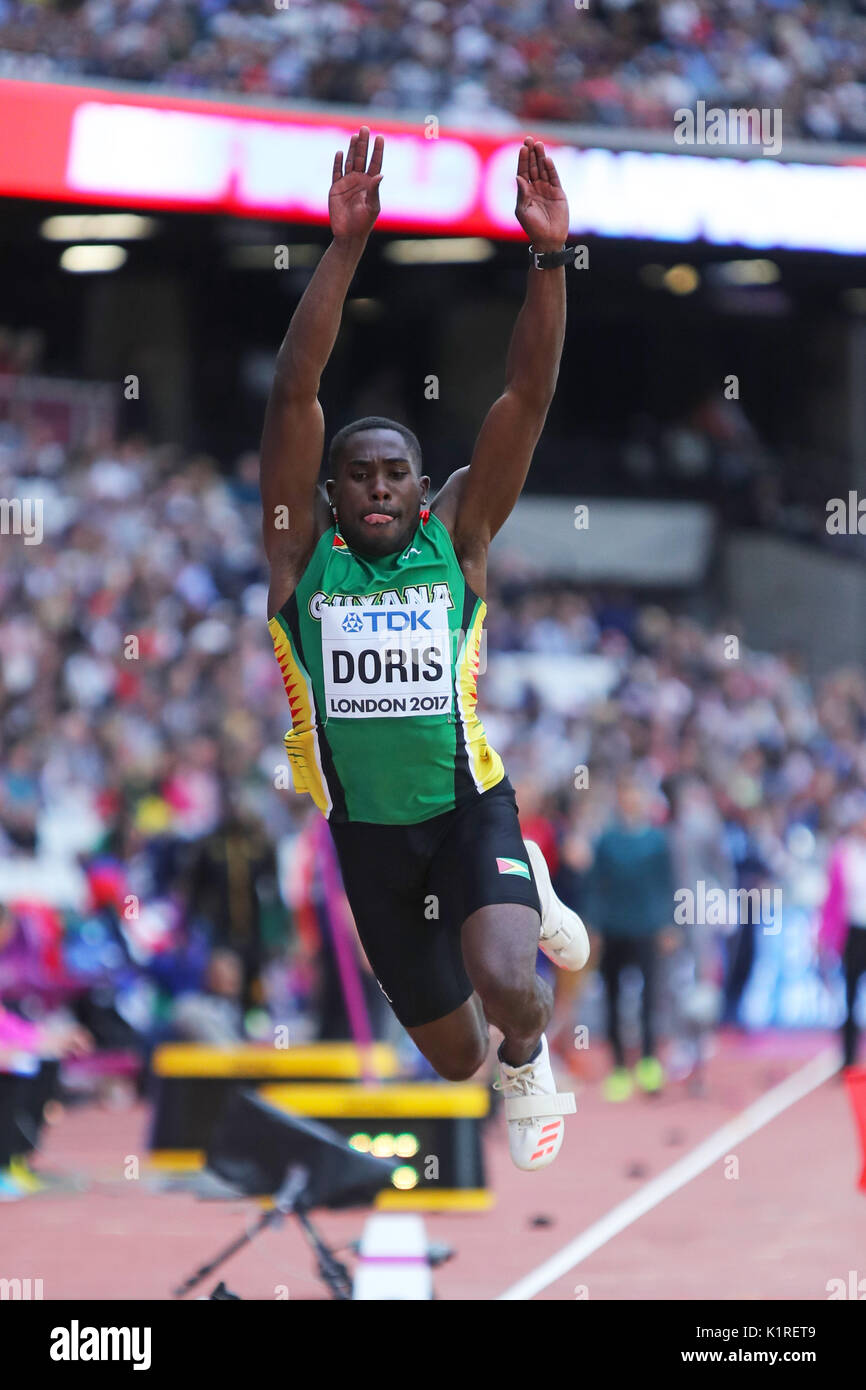 Troy DORIS (Guyana) competing in the Men's Triple Jump Qualification B ...