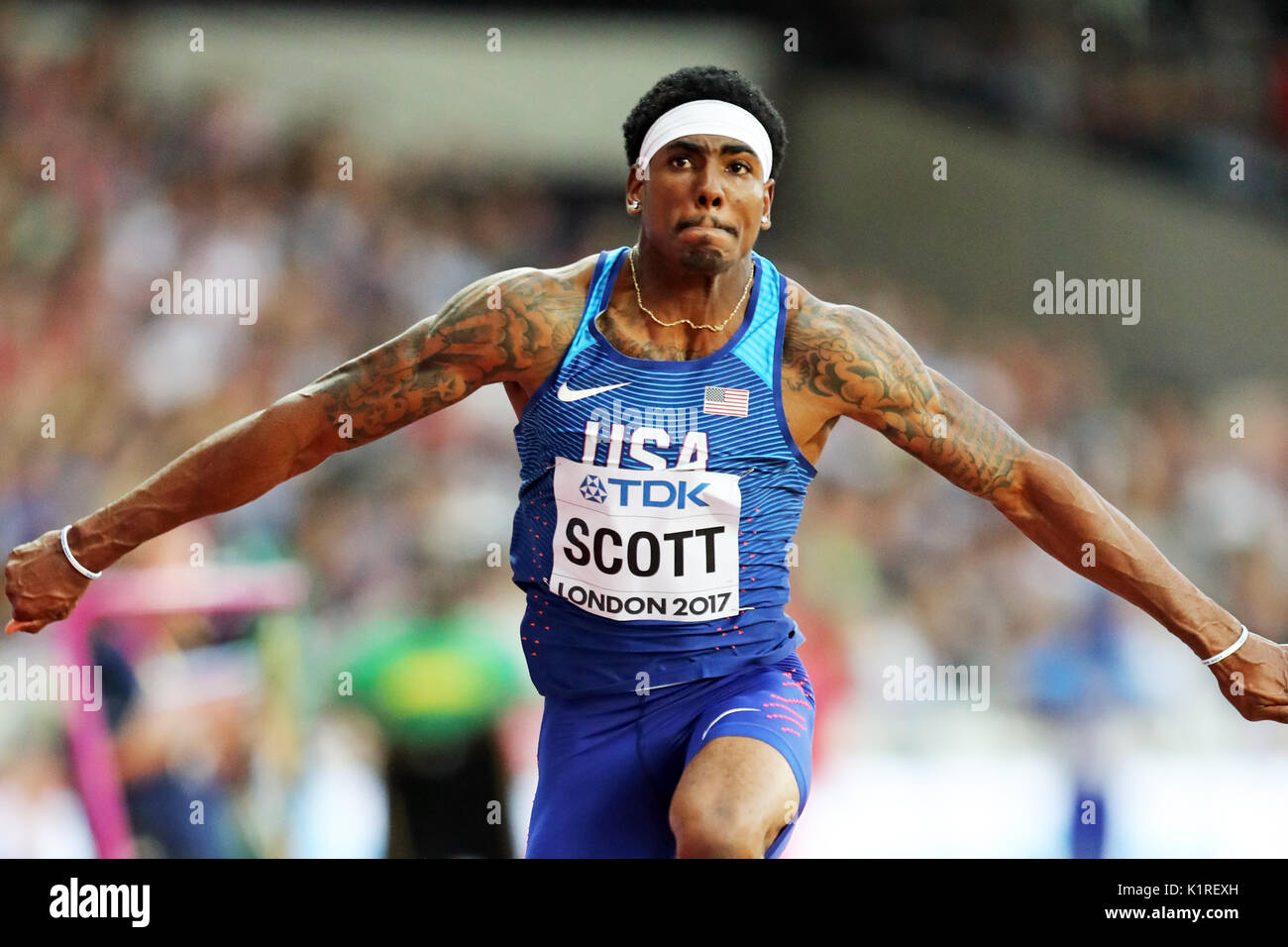 Donald SCOTT (United States of America) competing in the Men's Triple ...