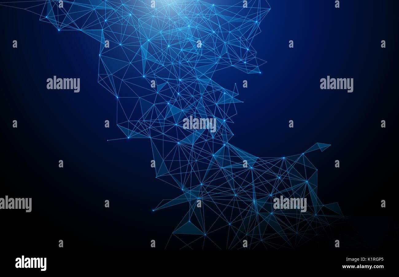 Abstract futuristic polygons and lines technology concept background Stock Vector Image & Art ...