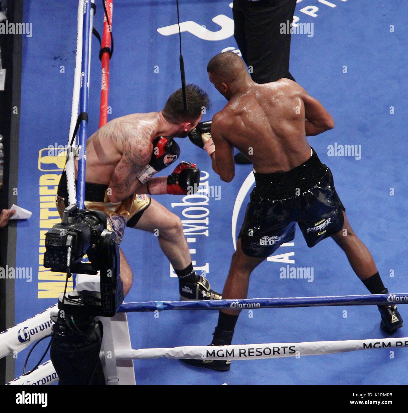 Las Vegas, Nevada, USA. 27th Aug, 2017. Light Heavyweight boxer Badou ...
