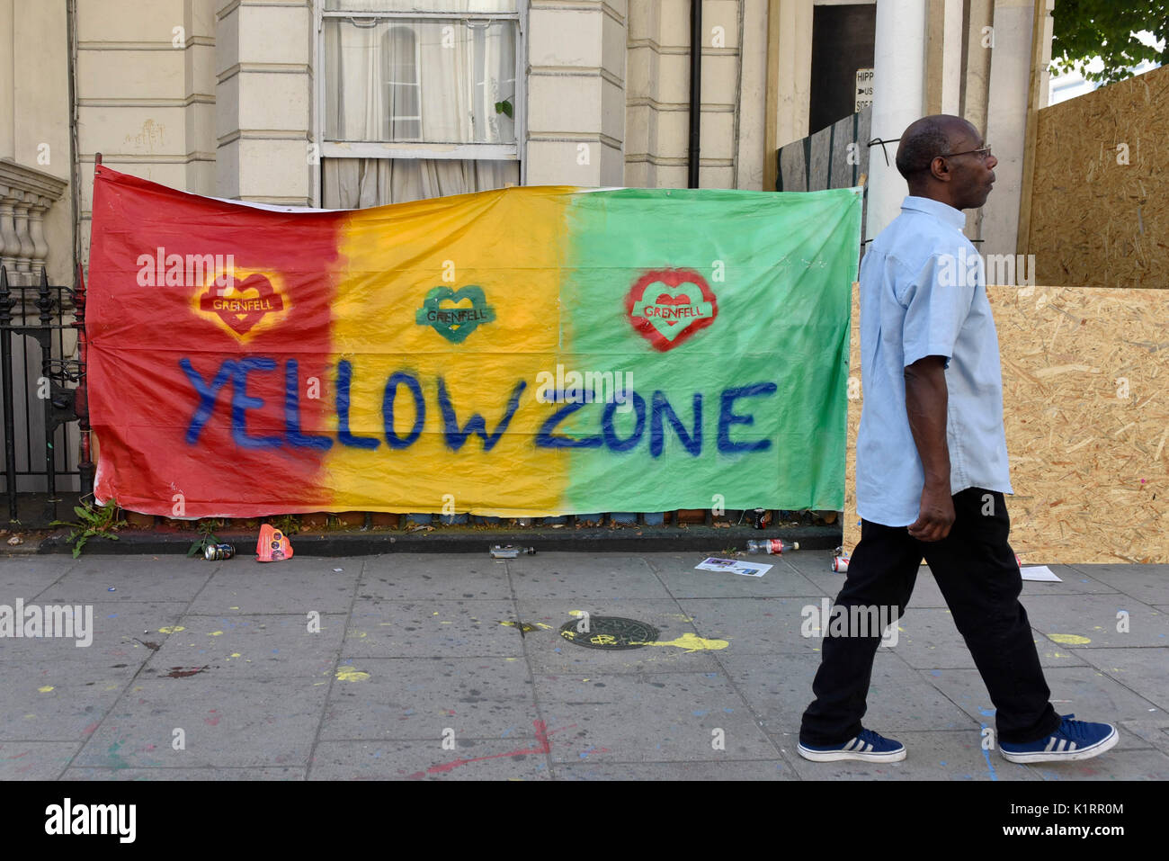 Notting Hill Carnival Grenfell Sign High Resolution Stock Photography ...