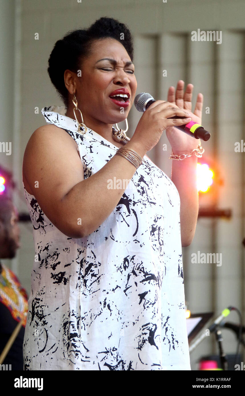 New York, New York, USA. 26th Aug, 2017. Jazz singer CHARENEE WADE ...