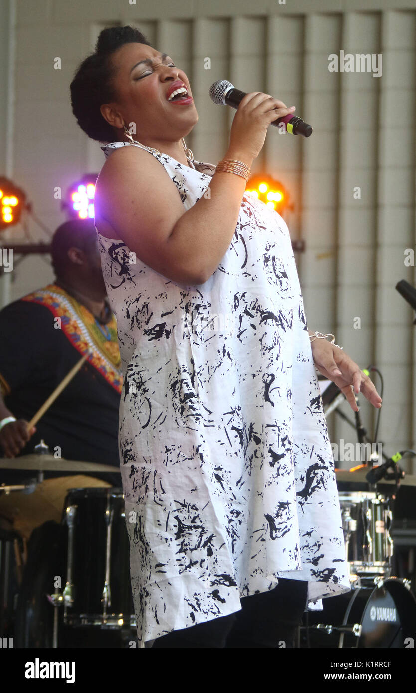 New York, New York, USA. 26th Aug, 2017. Jazz singer CHARENEE WADE ...
