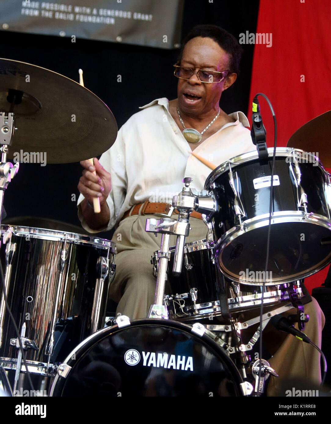 New York, New York, USA. 26th Aug, 2017. Jazz drummer LOUIS HAYES ...