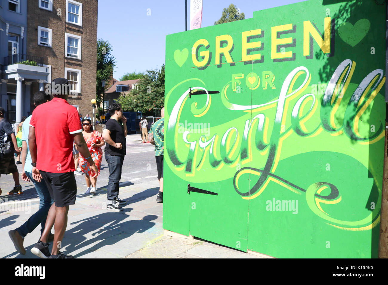 Notting hill carnival grenfell sign hi-res stock photography and images ...