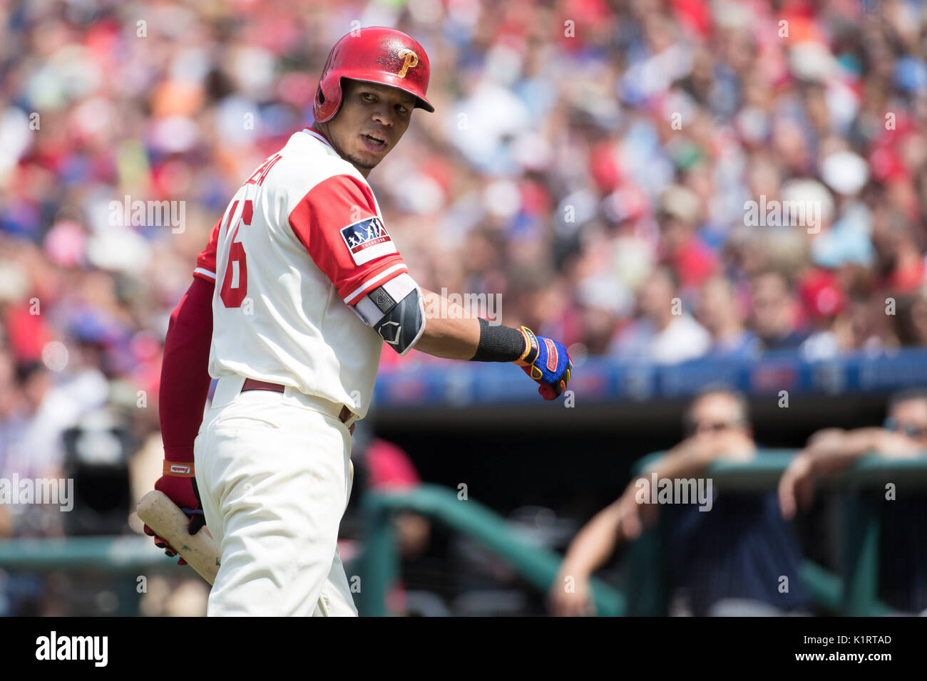 August 27, 2017: Philadelphia Phillies second baseman Cesar Hernandez ...
