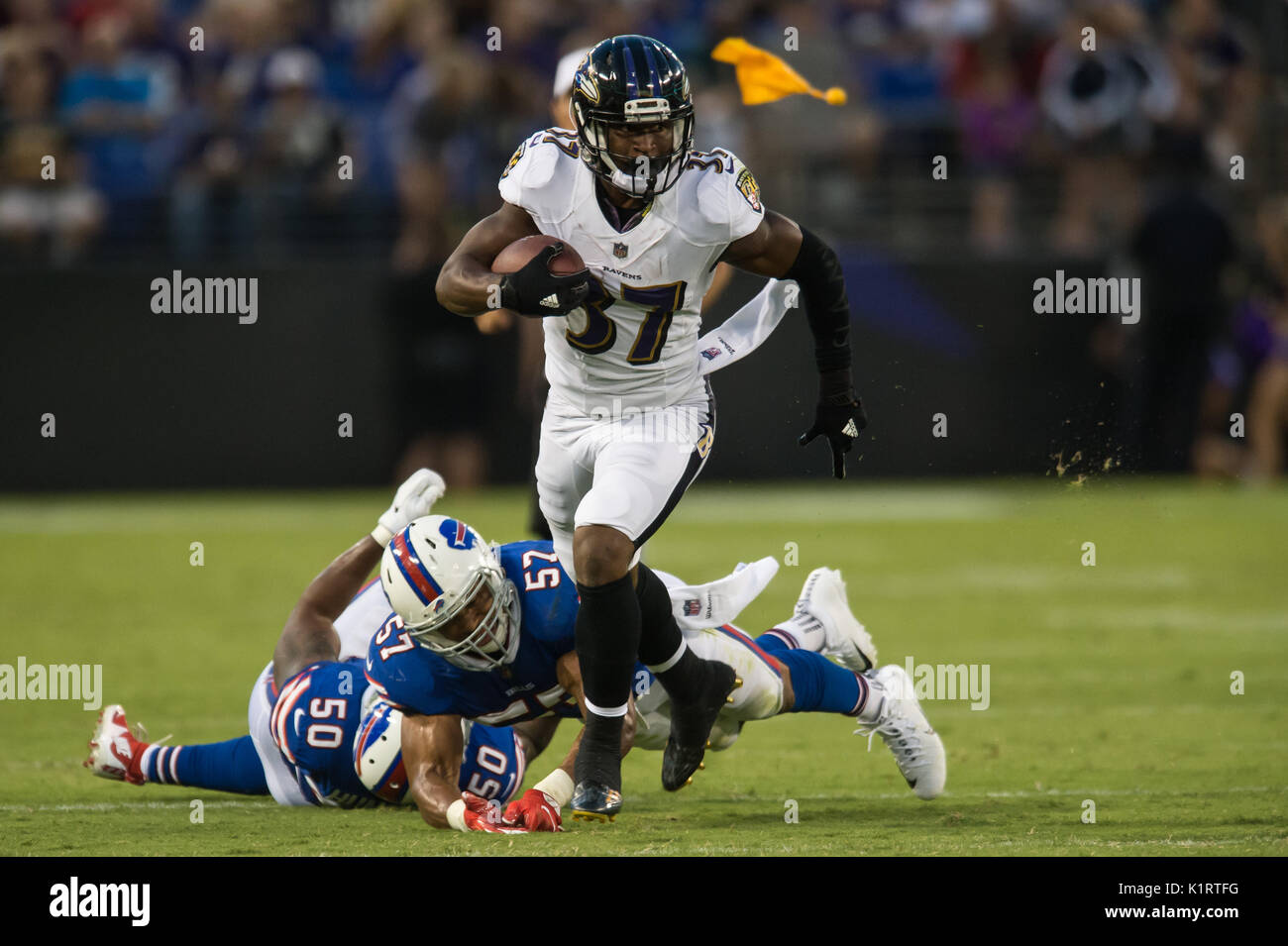 Anaheim, California, USA. 26th Aug, 2017. Running Back JAVORIUS ALLEN ...