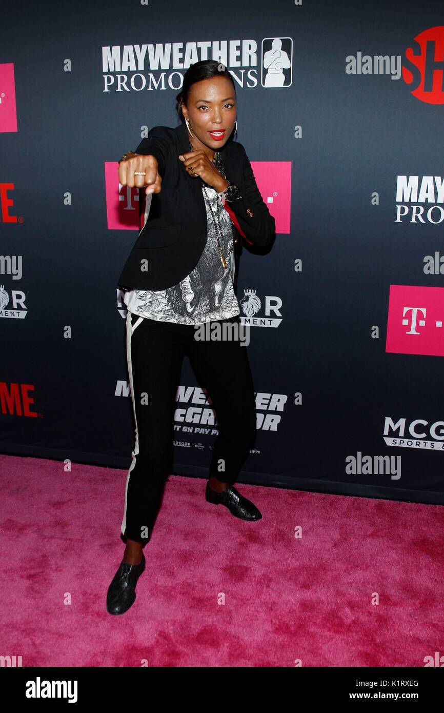 Aisha Tyler at arrivals for Showtime’s Mayweather vs. McGregor Pre ...