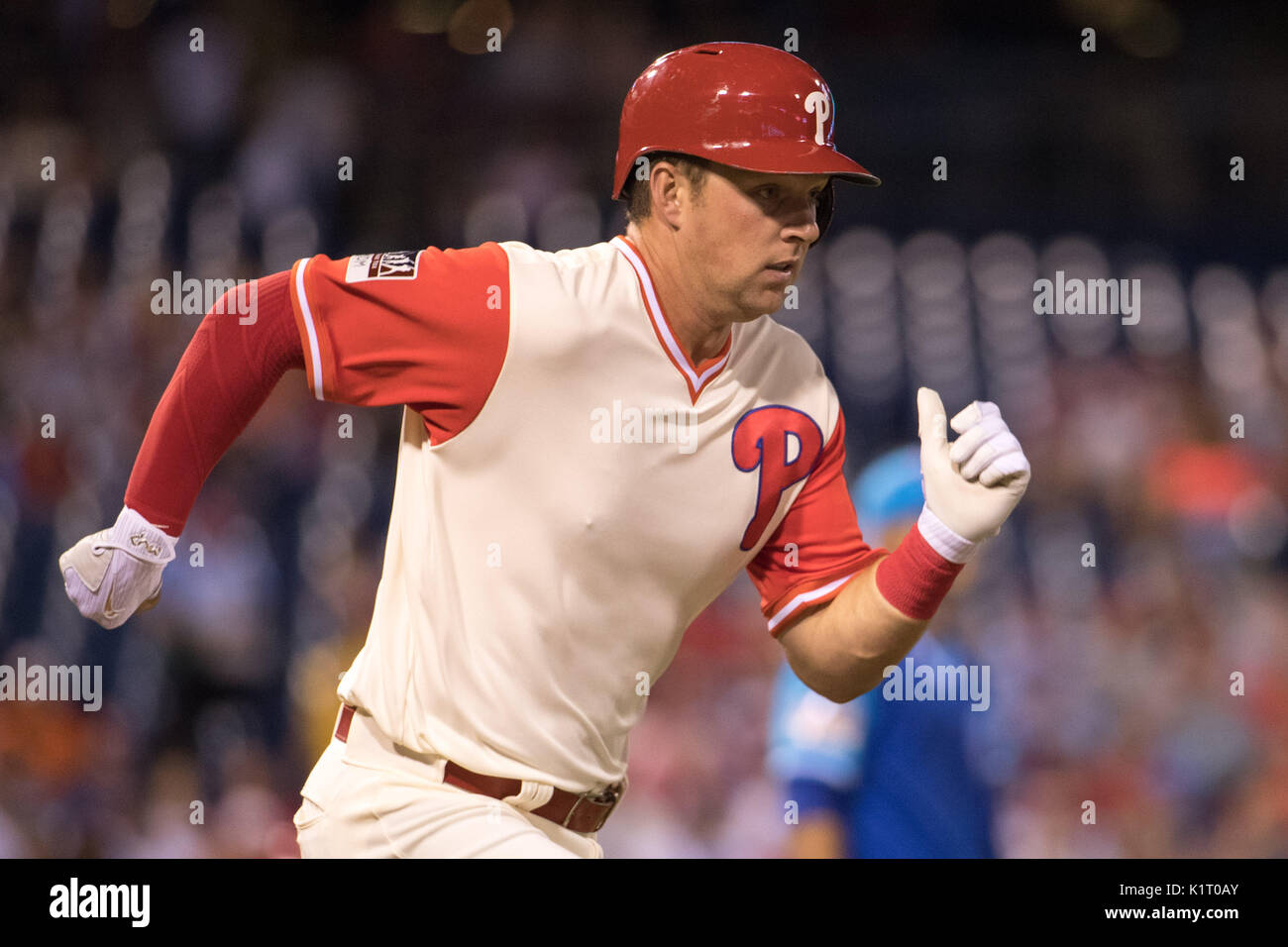 August 25, 2017: Philadelphia Phillies left fielder Rhys Hoskins (17 ...