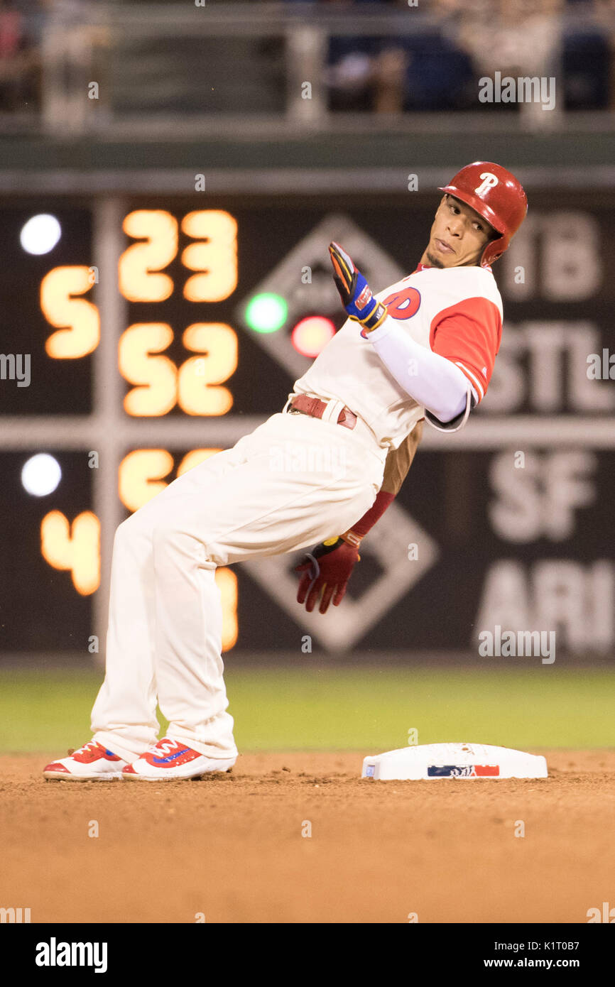 August 25, 2017: Philadelphia Phillies second baseman Cesar Hernandez ...