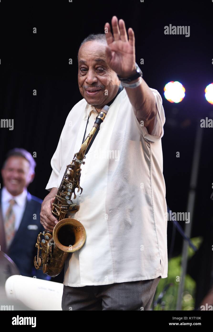 New York, NY, USA. 27th Aug, 2017. Lou Donaldson in attendance for 25th ...
