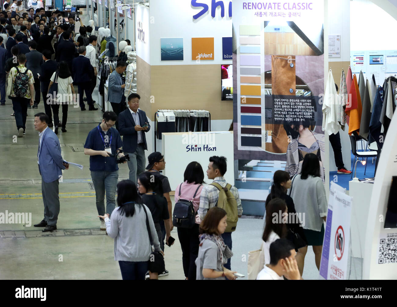 Textile trade show The 2017 Preview in Seoul, an international textile ...