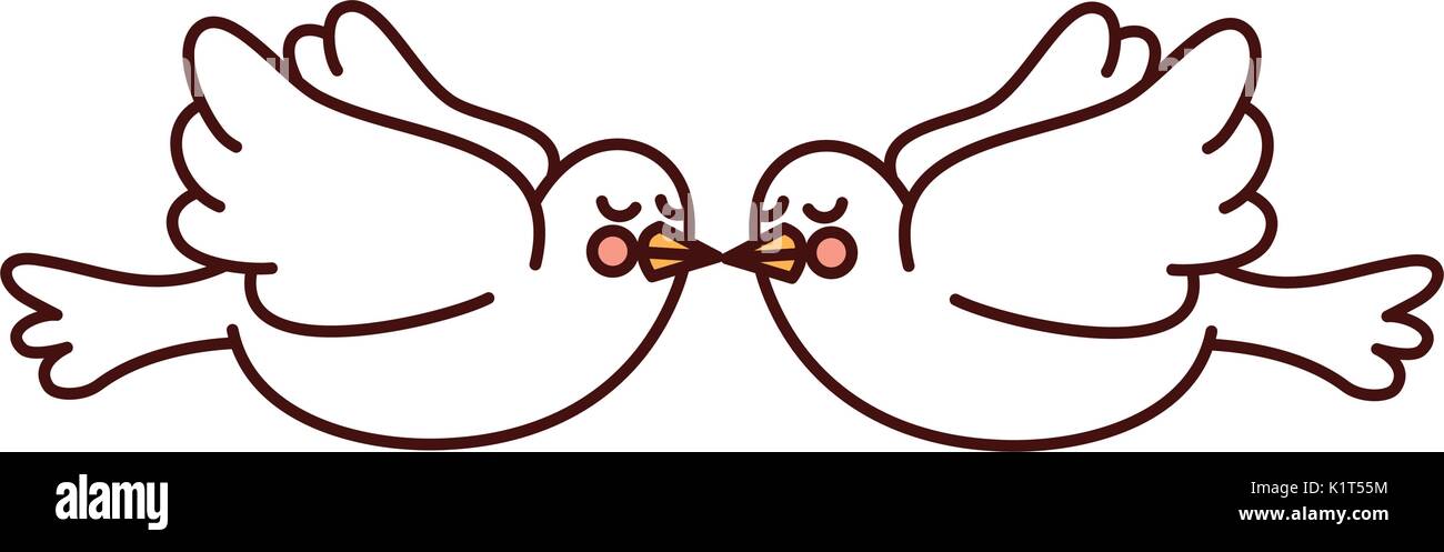 cute doves flying icon Stock Vector Image & Art - Alamy