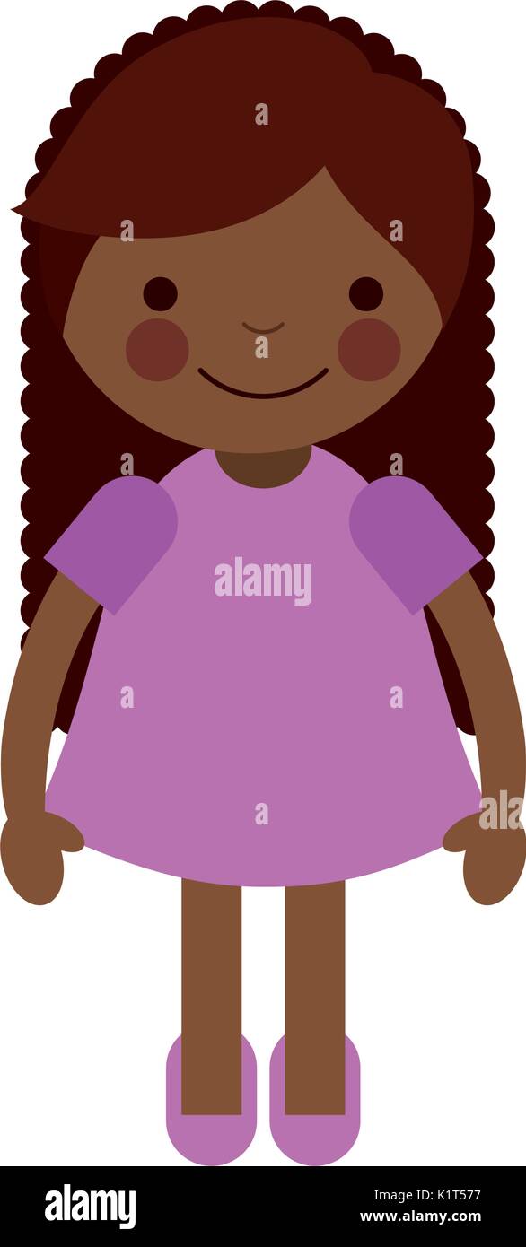 cute little black girl character Stock Vector Image & Art - Alamy