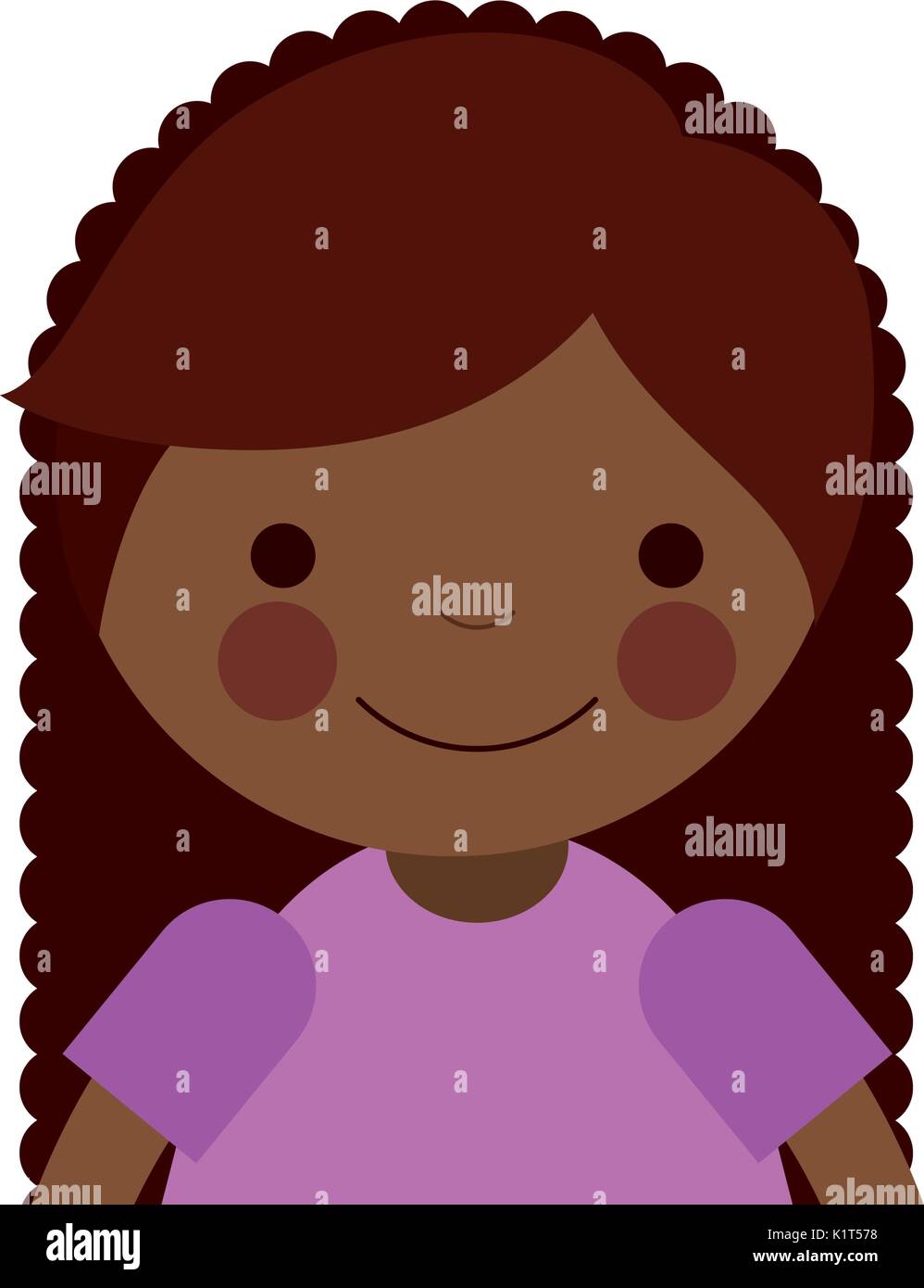 cute little black girl character Stock Vector Image & Art - Alamy