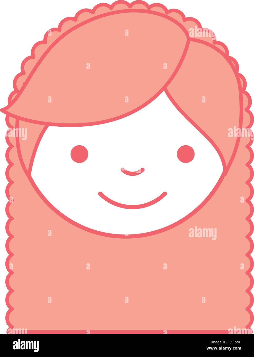 cute little girl head character Stock Vector Image & Art - Alamy