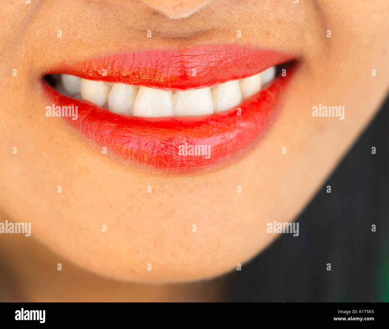 Smiling Pretty Girl Showing Joy And Happiness Stock Photo - Alamy