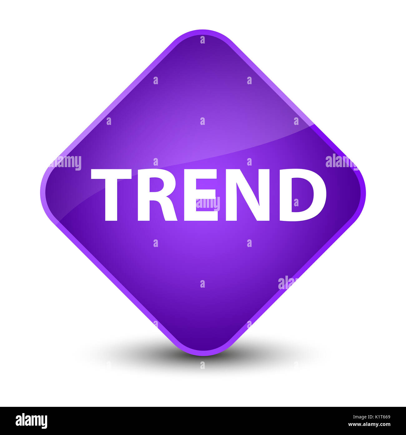 Trend isolated on elegant purple diamond button abstract illustration ...