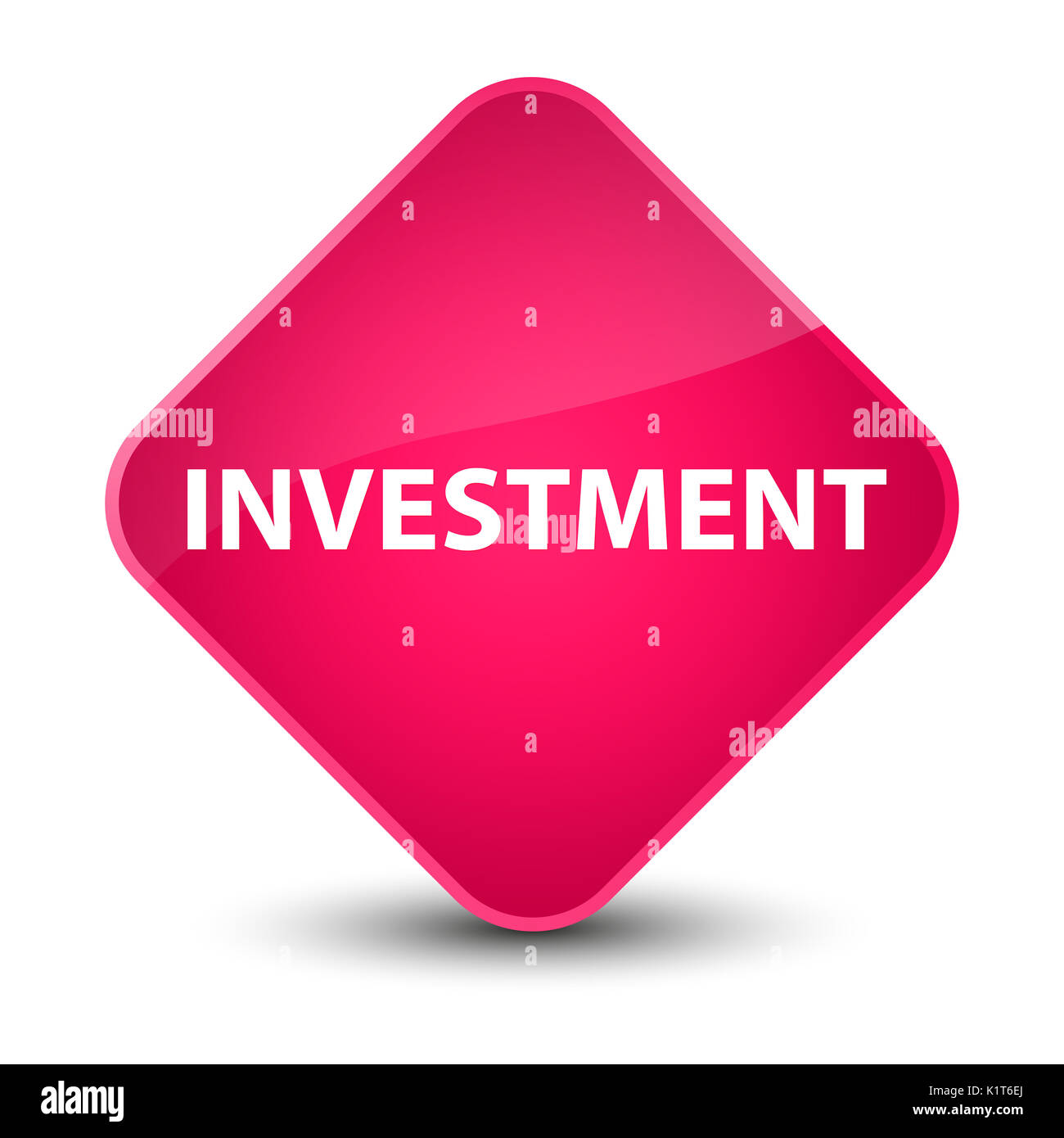 Investment isolated on elegant pink diamond button abstract ...