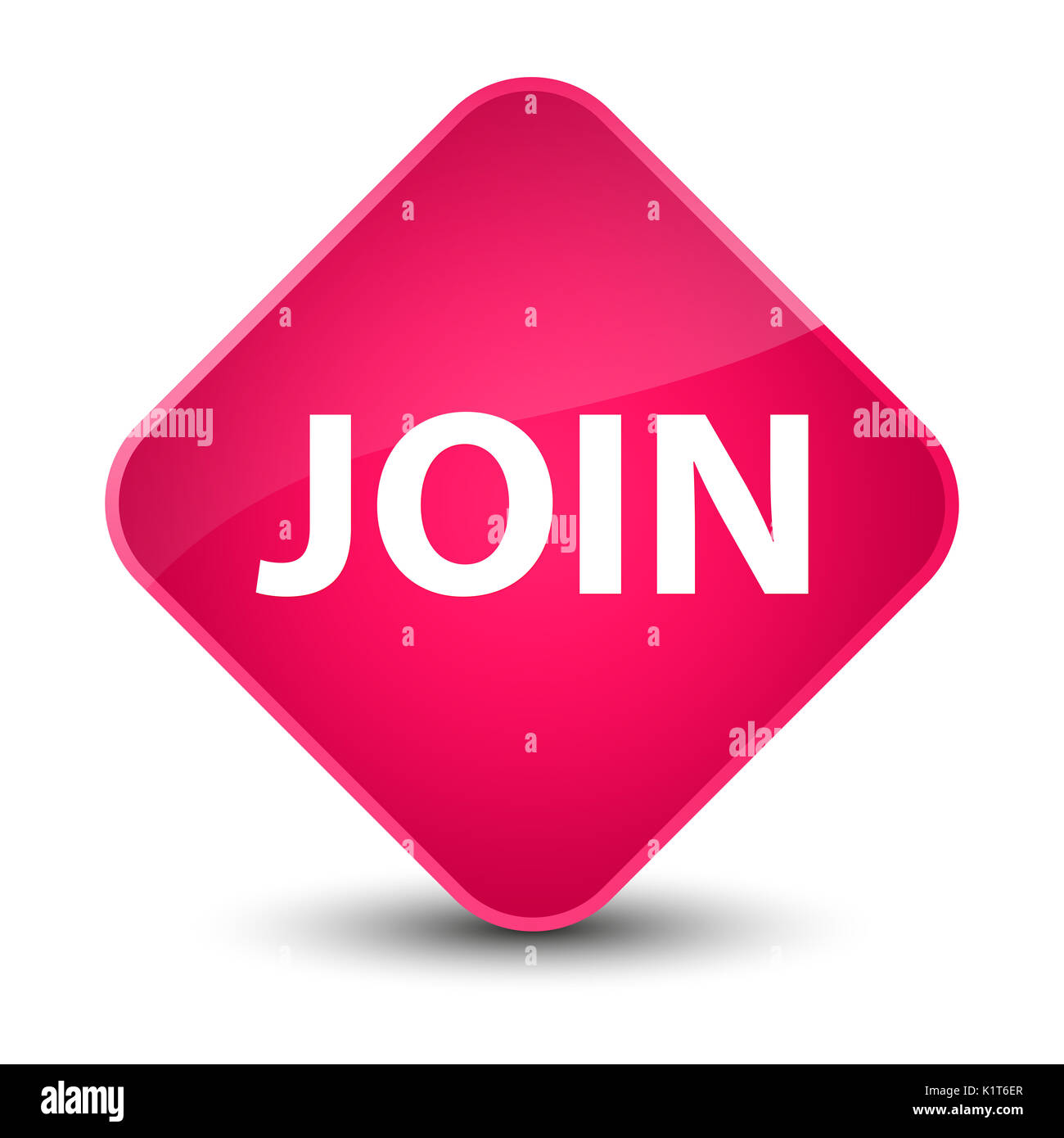 Join isolated on elegant pink diamond button abstract illustration ...