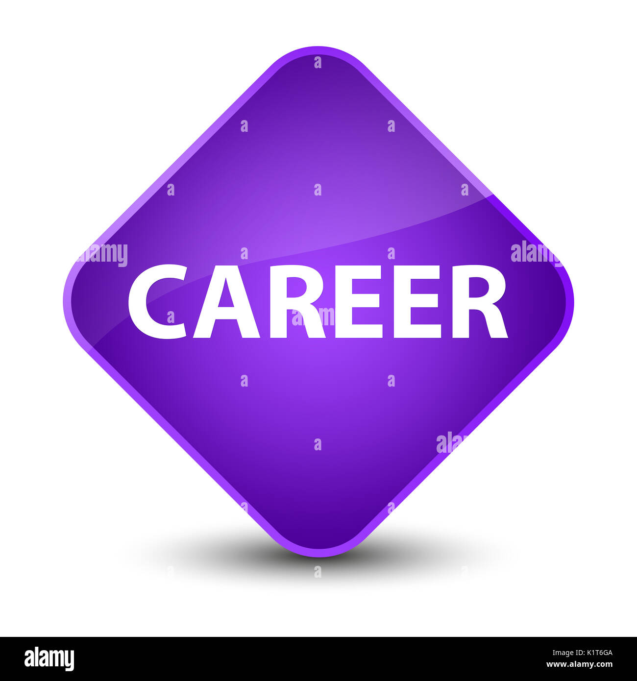 Career isolated on elegant purple diamond button abstract illustration ...