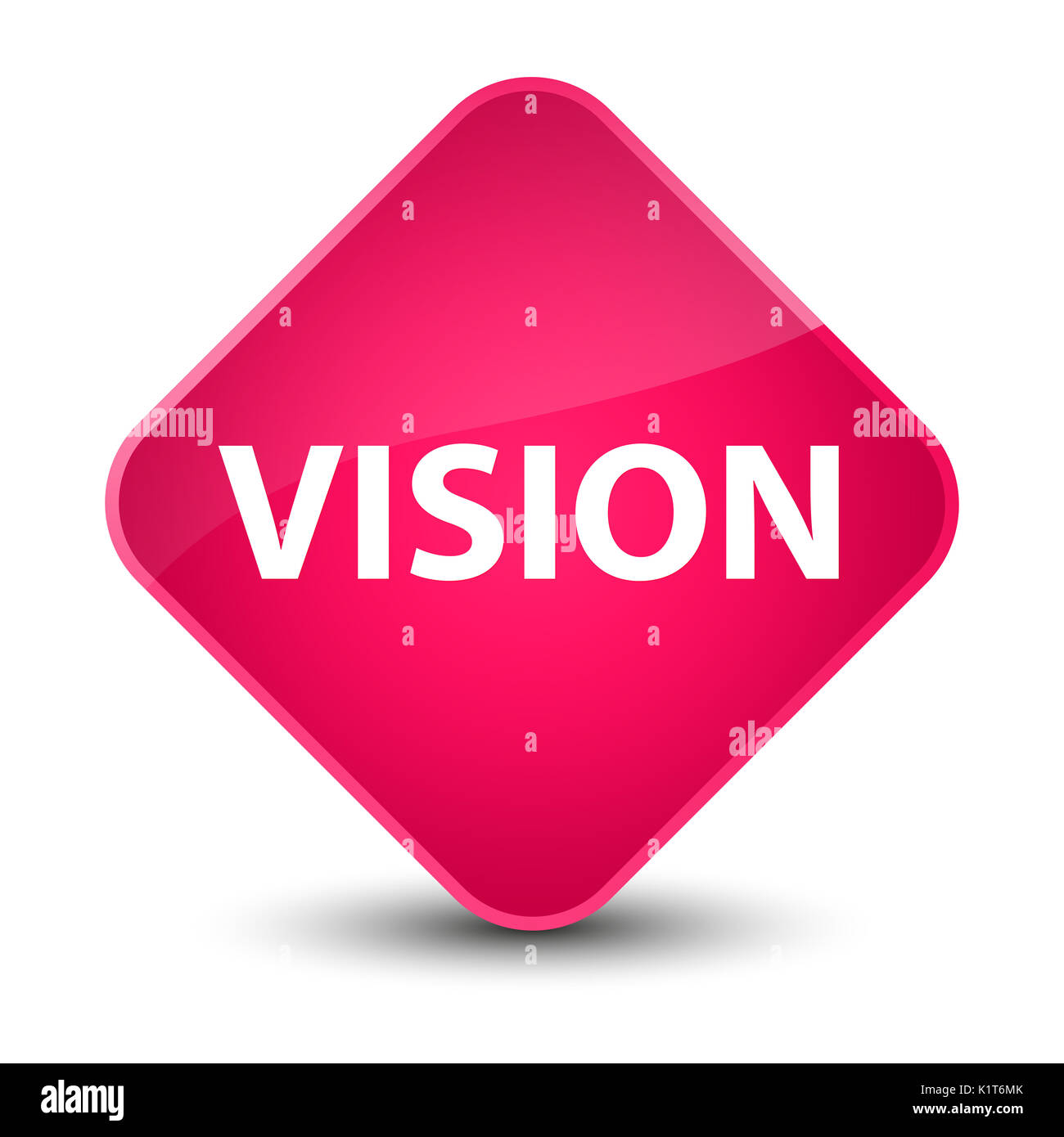 Vision isolated on elegant pink diamond button abstract illustration ...